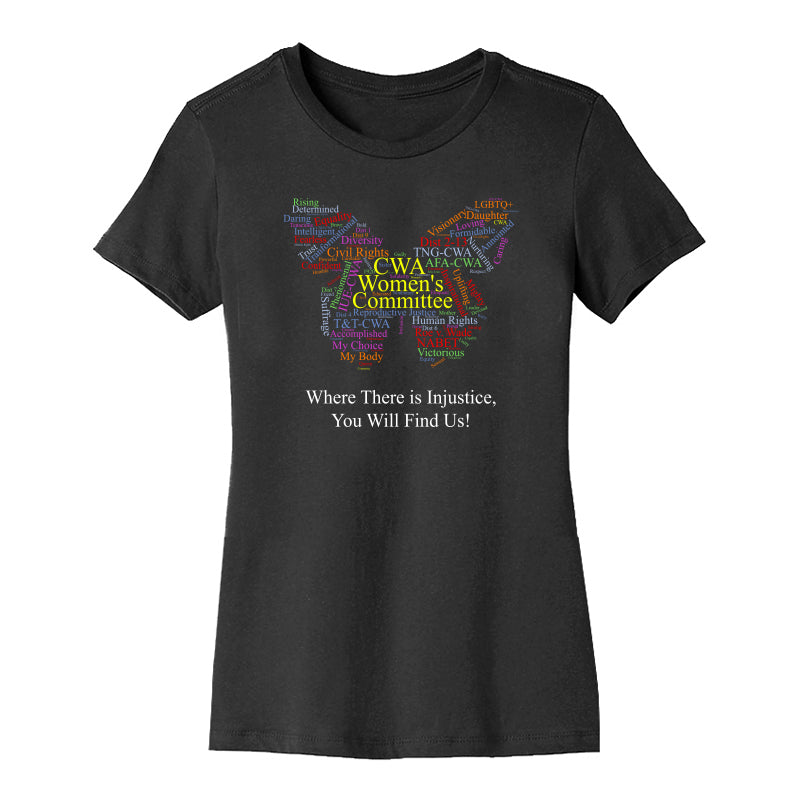 CWA Women's Butterfly Human Rights T-Shirt – My Union Store USA